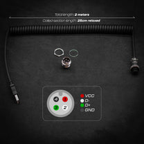 USB Coiled Cable GX16 to USB A (4 pins) – Acelith Design Sim Racing