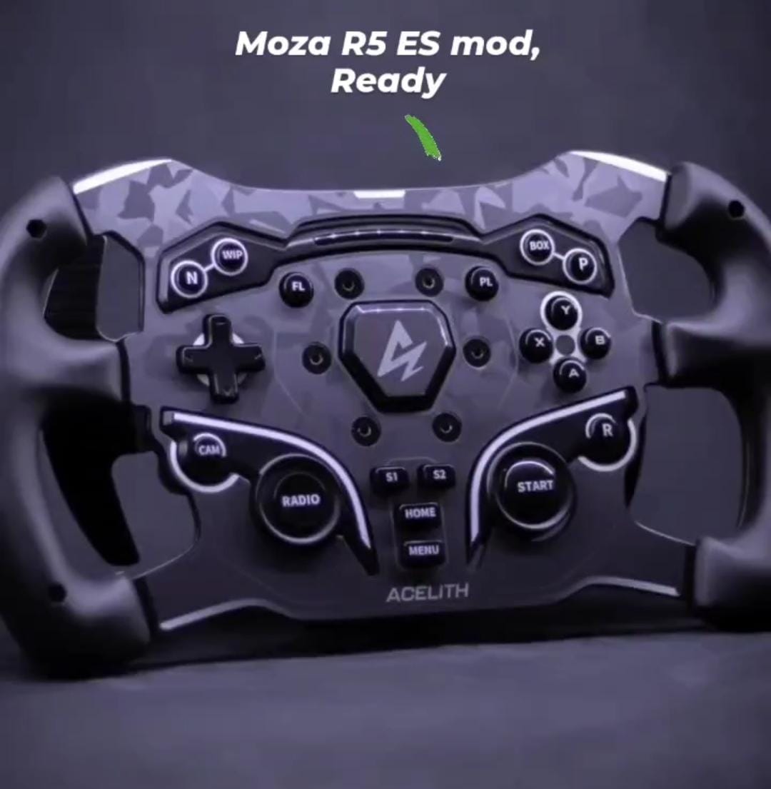 Hybrid ES\ESX Mod for MOZA R3 & R5 ES wheel – Acelith Design Sim Racing