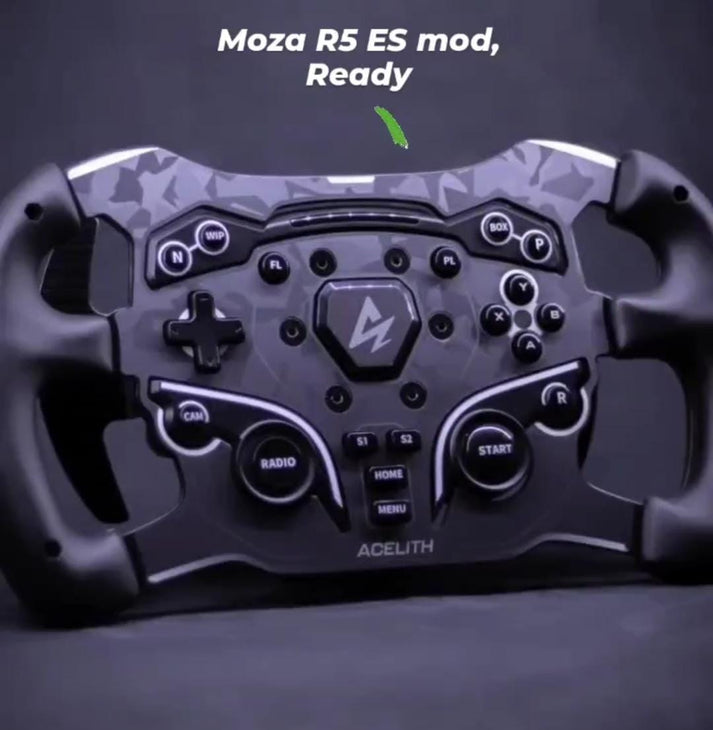 Hybrid ES\ESX Mod for MOZA R3 & R5 ES wheel – Acelith Design Sim Racing
